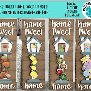 Home Tweet Home Door Hanger Leaner for the Birdhouse Interchangeable ...