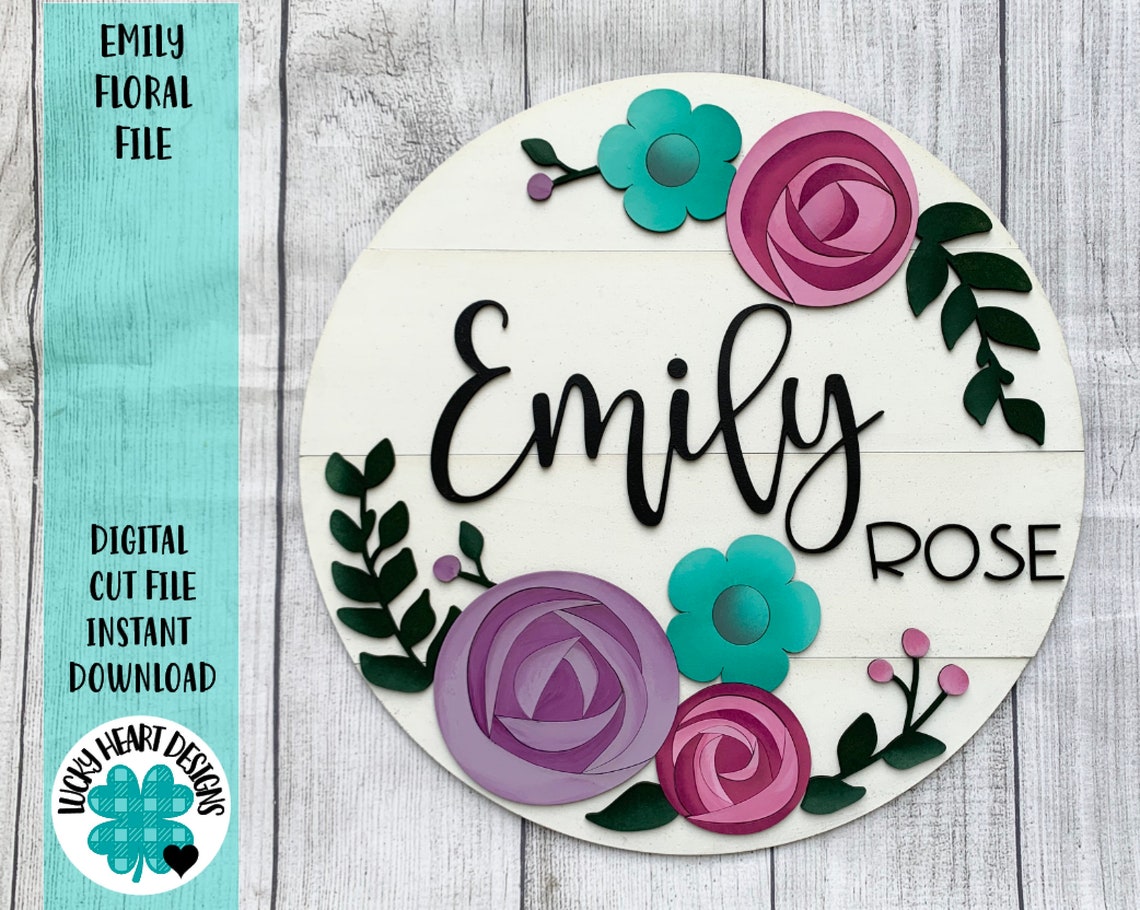 Emily Floral File SVG - Etsy