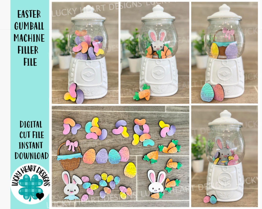 Easter Gumball Machine Filler File SVG, Glowforge Tiered Tray ...