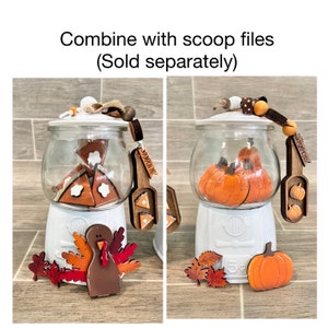 Fall Thanksgiving Gumball Machine Filler File SVG, Glowforge Tiered ...