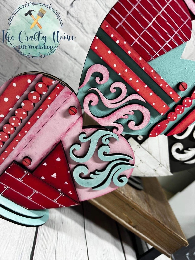 Vintage Rustic Stacking Hearts File SVG, Valentine Glowforge ...