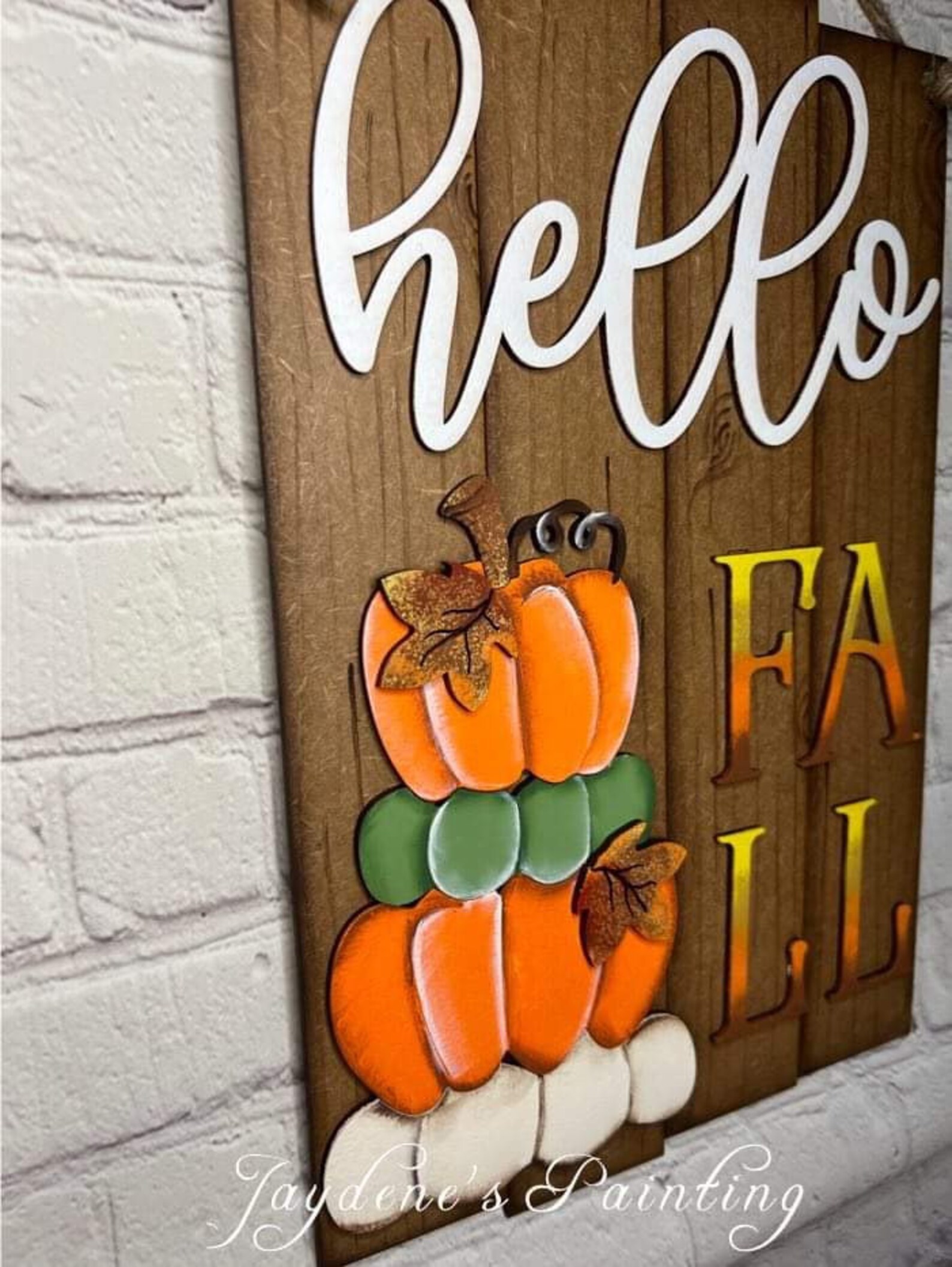 Hello Fall Shiplap Pumpkin Sign File SVG Glowforge - Etsy