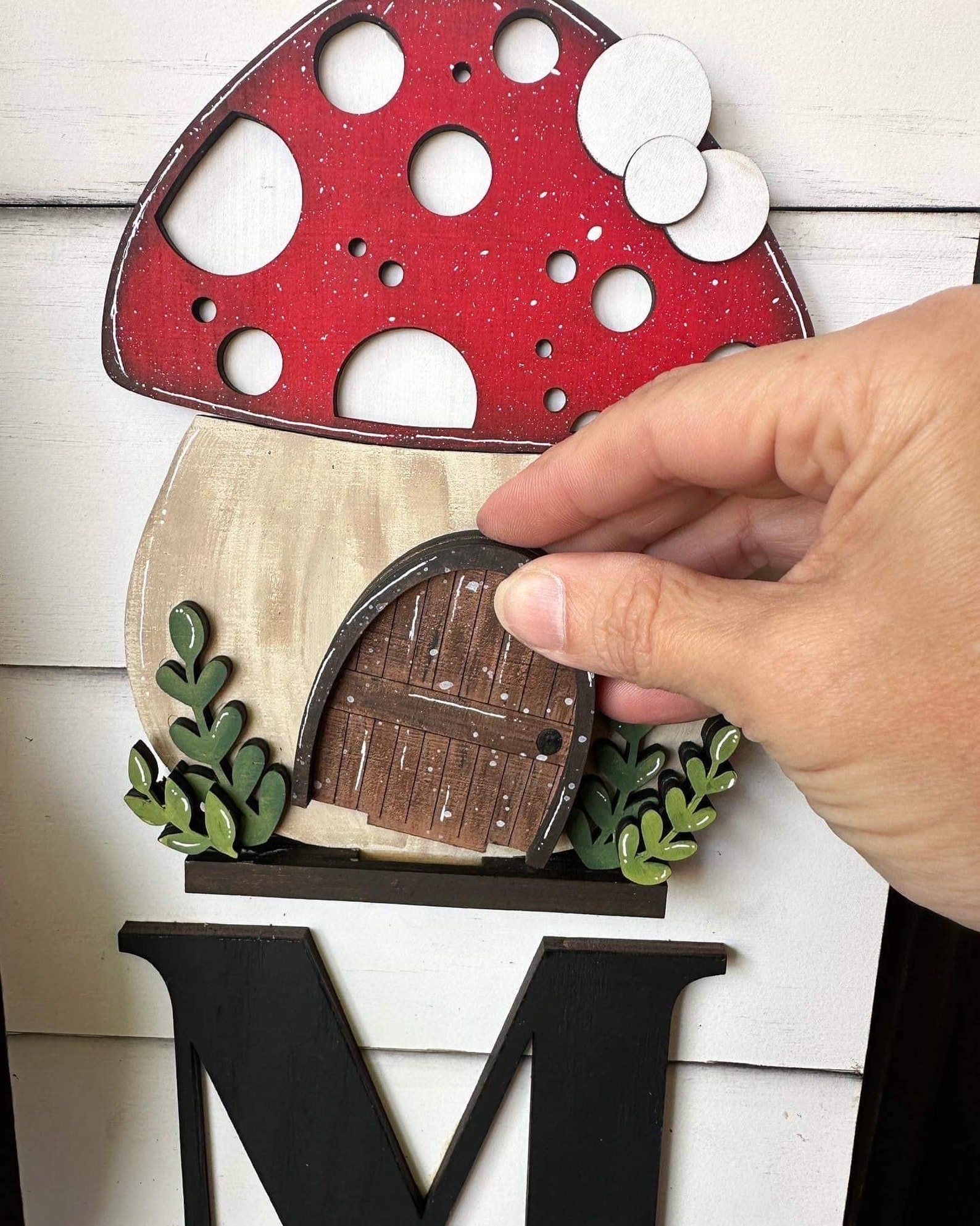 Gnome Mushroom Interchangeable Vertical Porch File SVG, Glowforge ...