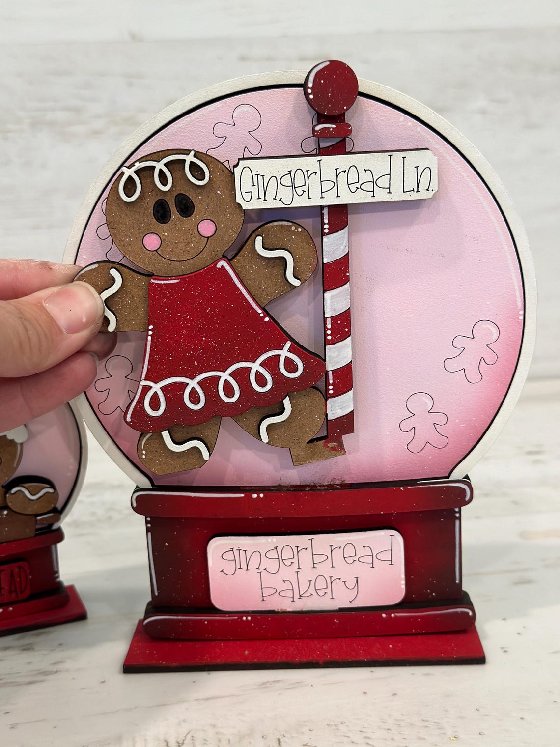 Gingerbread Man Christmas Snow Globe Interchangeable File SVG, TINY ...