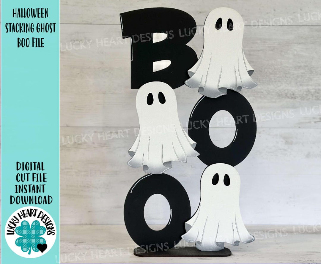 Halloween Standing Ghost Boo File SVG, Trick or Treat, Pumpkin, Witch ...