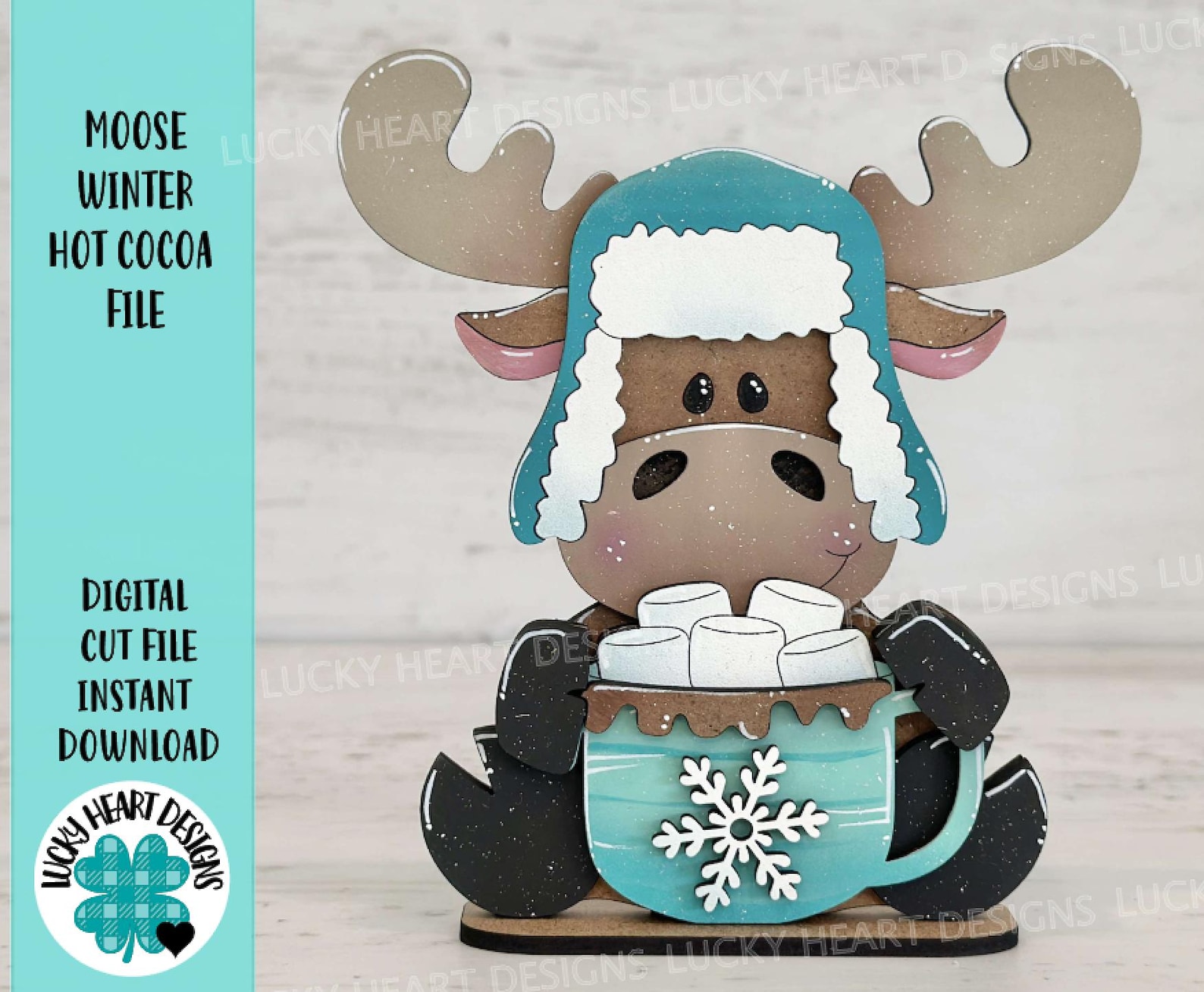 Moose Winter Hot Cocoa Standing File SVG, Snowflake, Frosty, Snowman ...