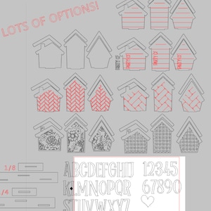 Party of Family Home Standing Houses Centerpiece File SVG, Mantle Decor ...