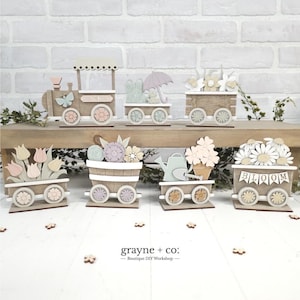 Spring Standing Train File SVG, Daisy, Flower, Umbrella, Daffodil ...