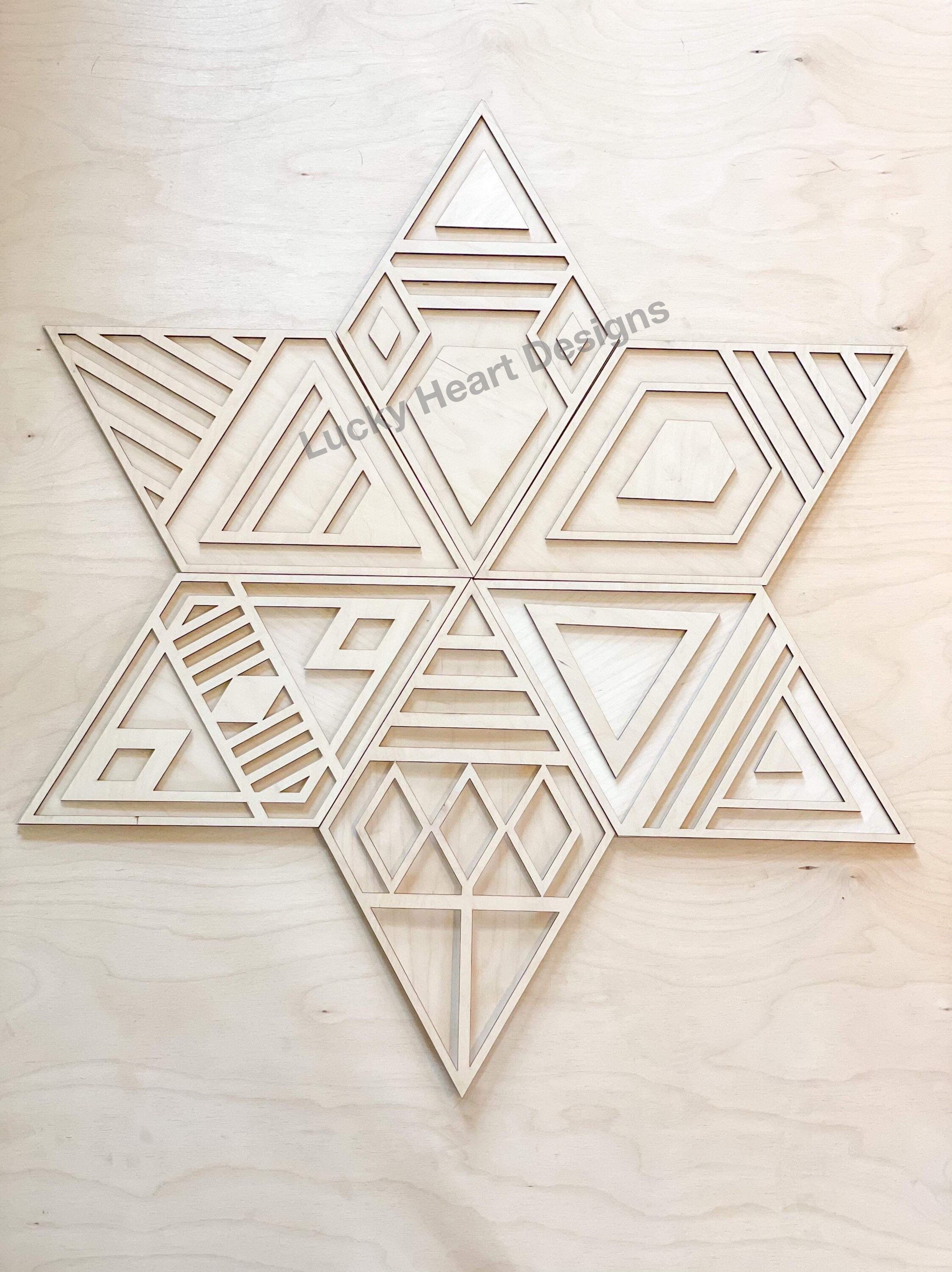 Decorative Diamond Wall Art File SVG, Geometric Modern, Glowforge Laser ...