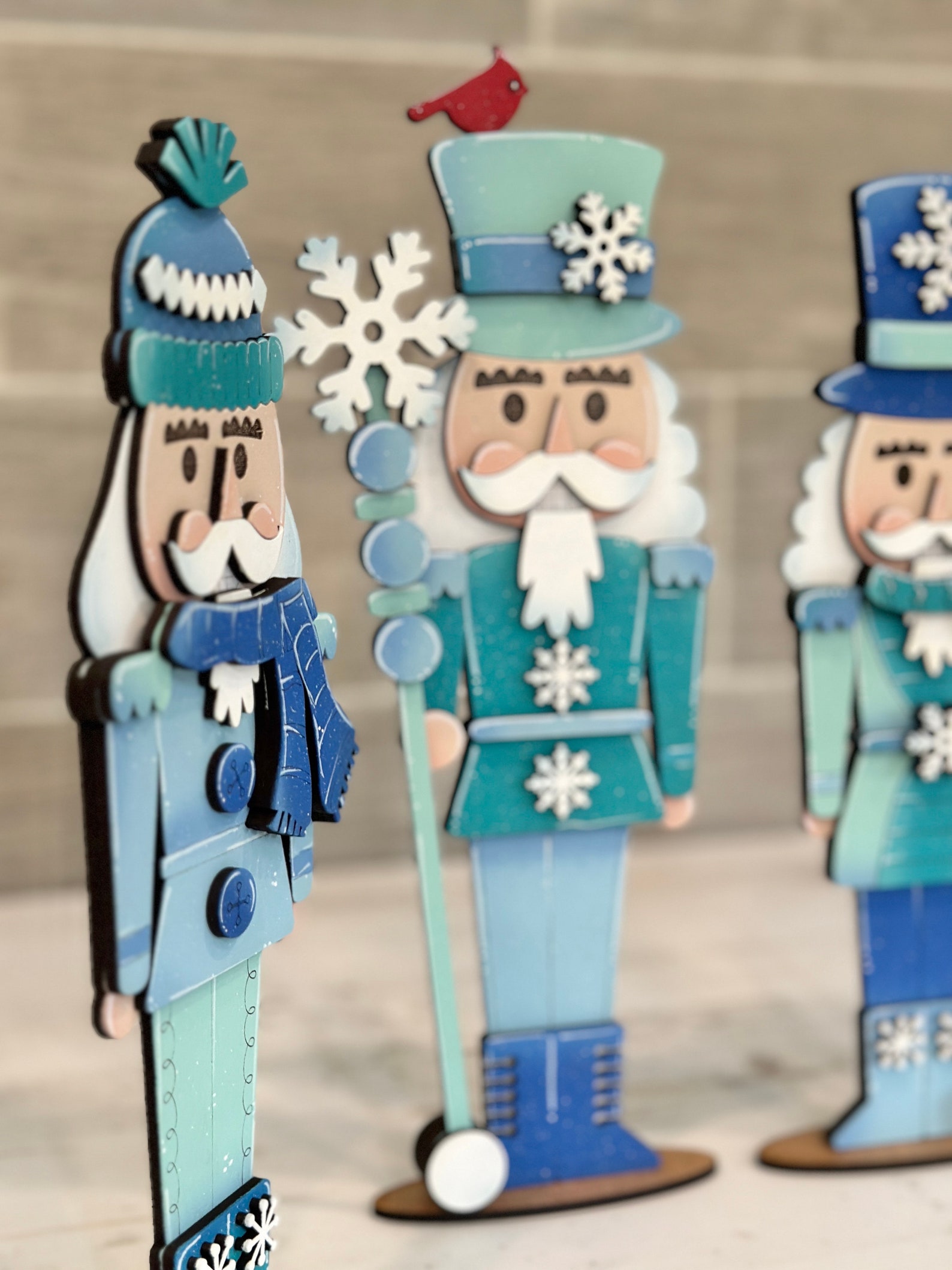 Winter Nutcracker Standing File SVG, Glowforge, Snowman Tiered Tray ...