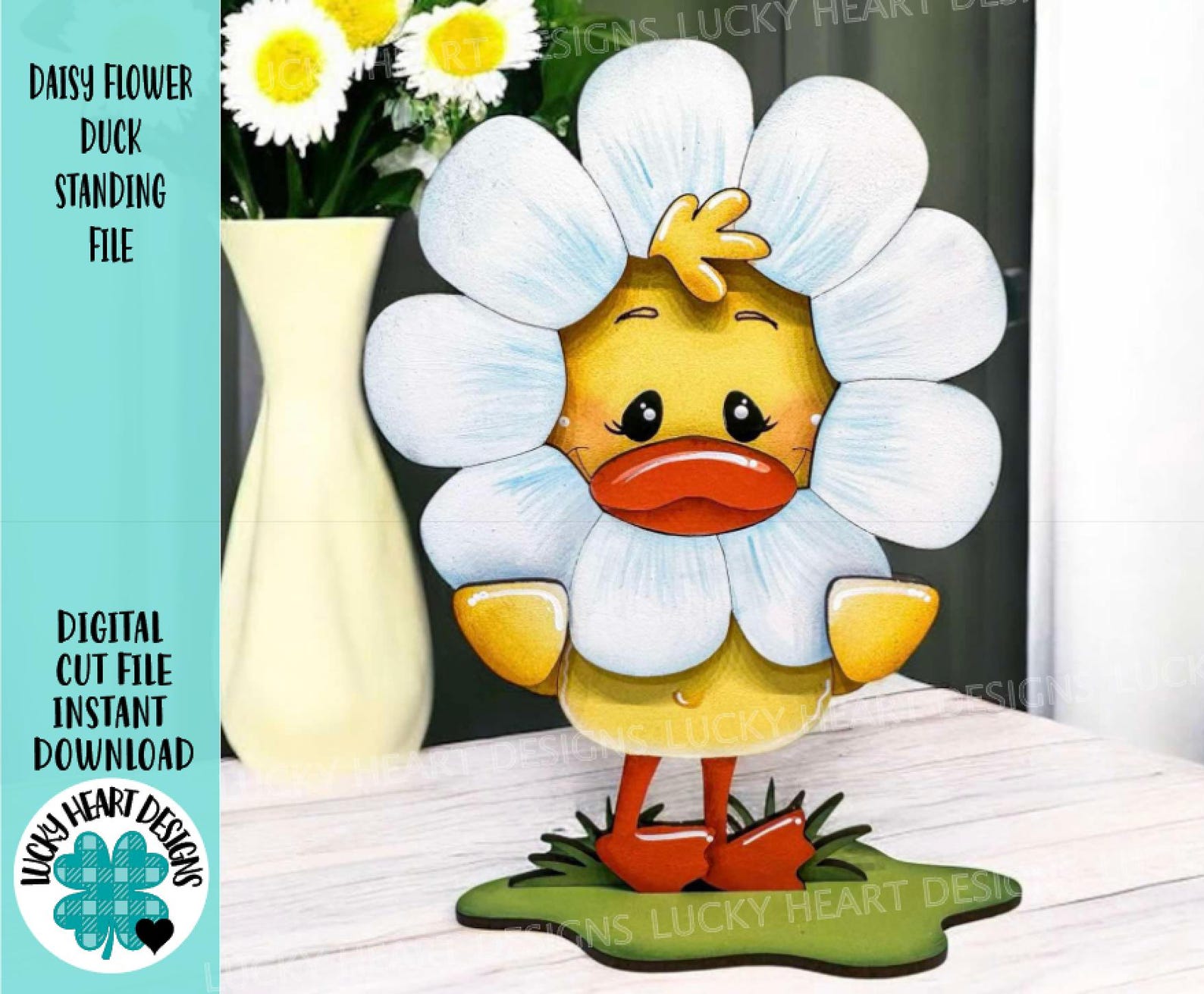 Daisy Flower Duck Standing File SVG, Spring, Cute, Pet, Farm Tiered ...