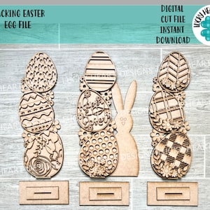 Stacking Easter Egg File SVG, Glowforge, Luckyheartdesignsco - Etsy