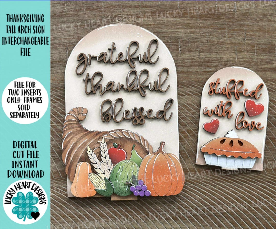Thanksgiving Tall Arch Sign Interchangeable File SVG, TINY, INSERT Only ...