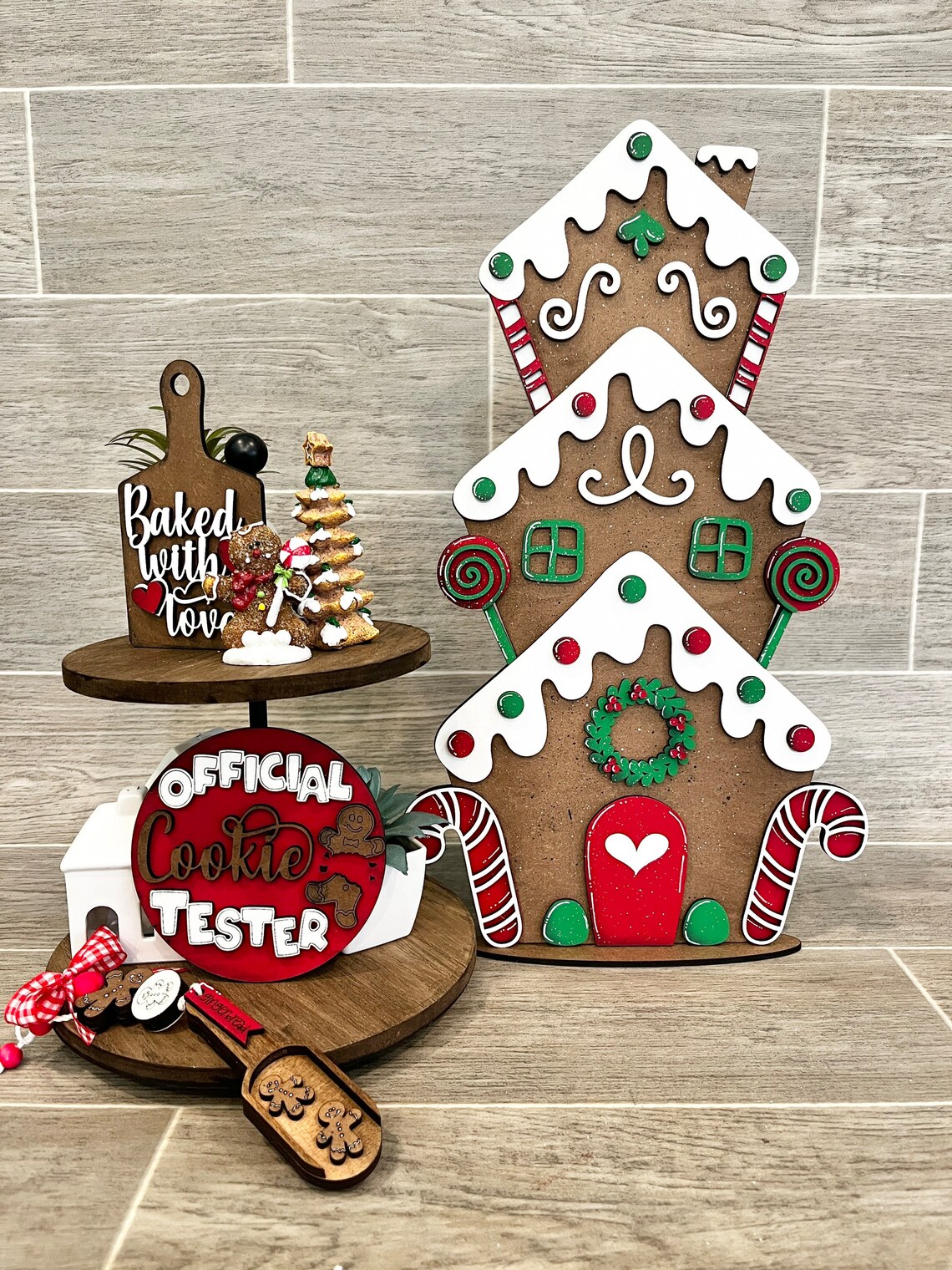 Stacking Gingerbread House File SVG, Glowforge Christmas ...