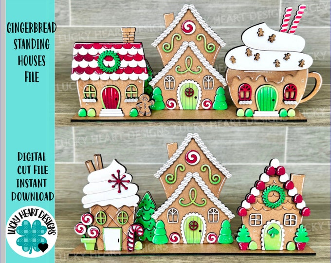 Gingerbread House Christmas Kids Kit File SVG, Glowforge ...