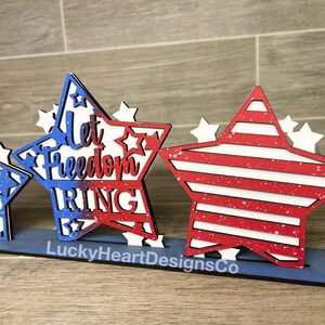Standing Star Trio Fourth of July File SVG, Glowforge ...