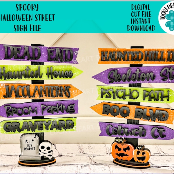 Halloween Directional Signs - Etsy