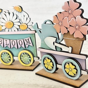 Spring Standing Train File SVG, Daisy, Flower, Umbrella, Daffodil ...