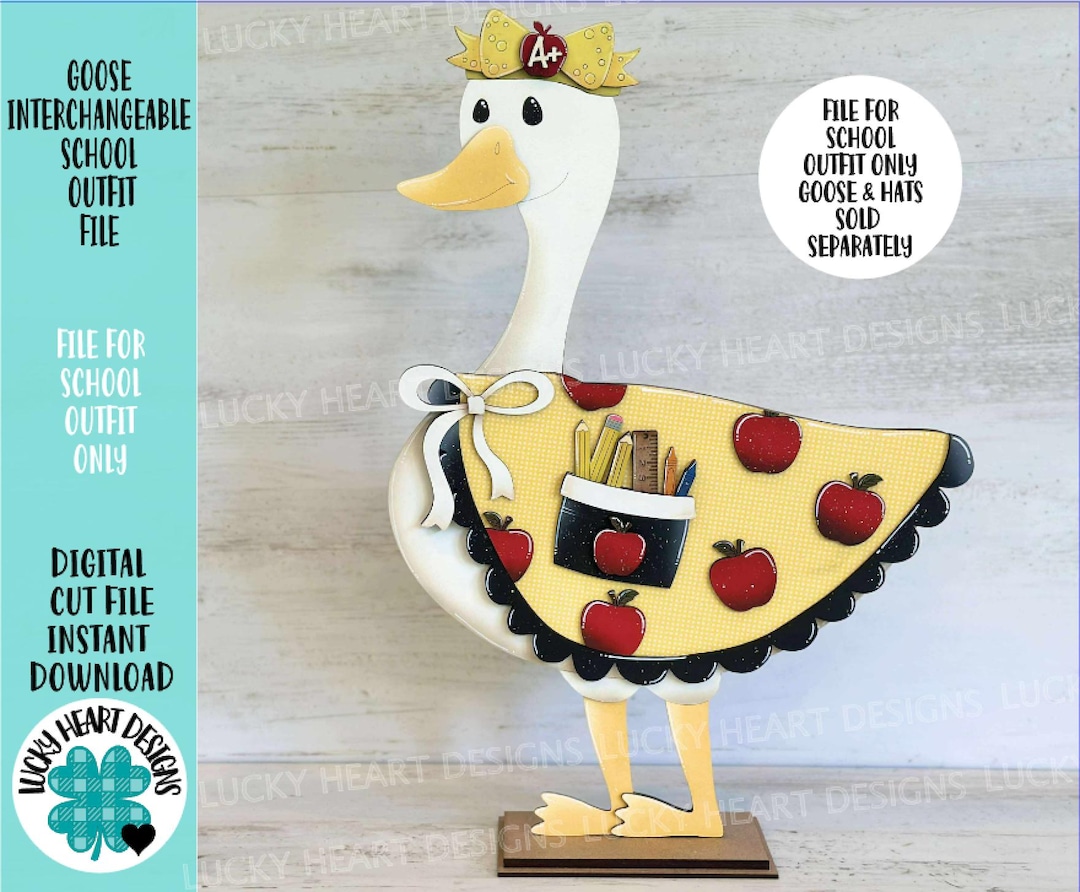 Goose Animal Hats School Interchangeable Outfit File SVG, Teacher, Gift ...