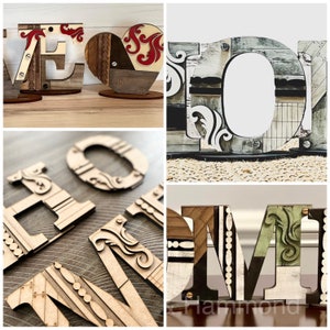 Vintage Rustic Initials File SVG, Glowforge Farmhouse ...