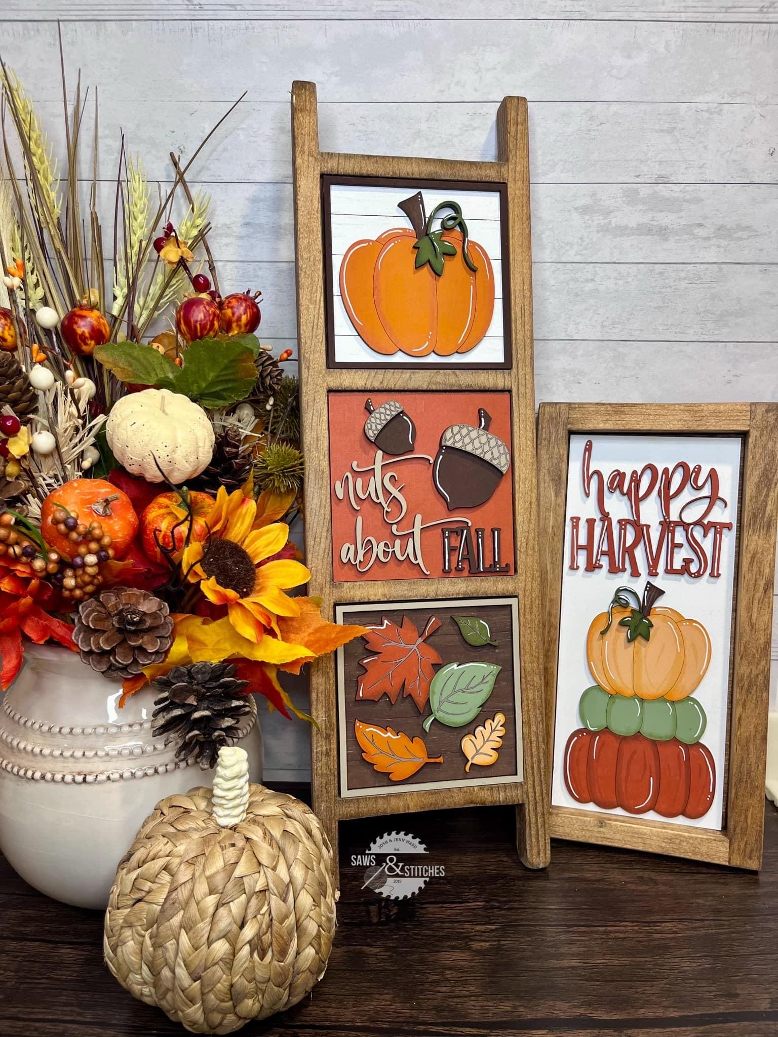 Pumpkins Please Fall Interchangeable Leaning Sign File SVG, Glowforge ...