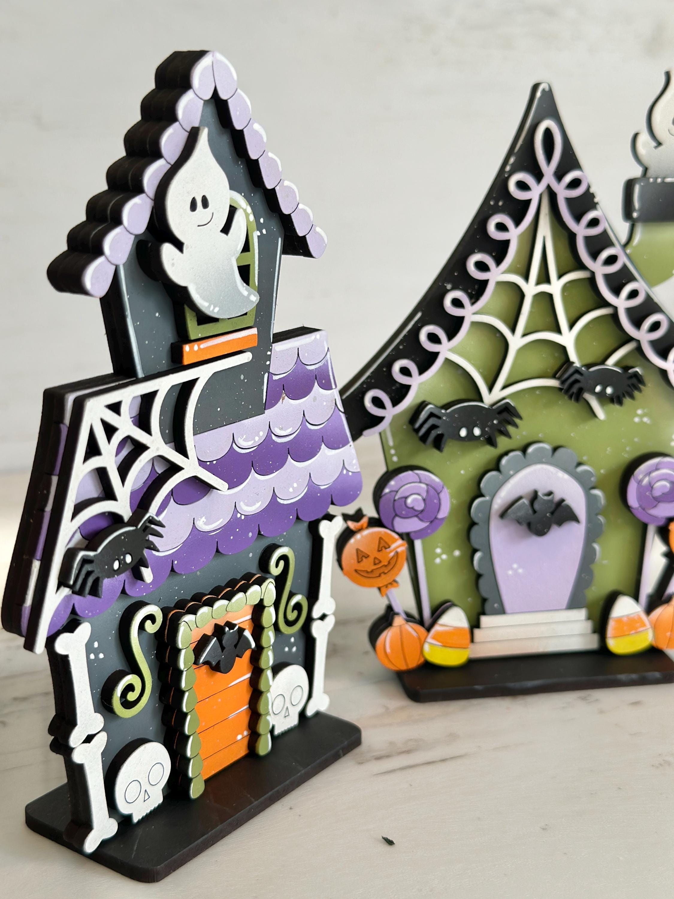 Halloween Candy Standing Houses File SVG, Haunted, Gingerbread, Candy ...