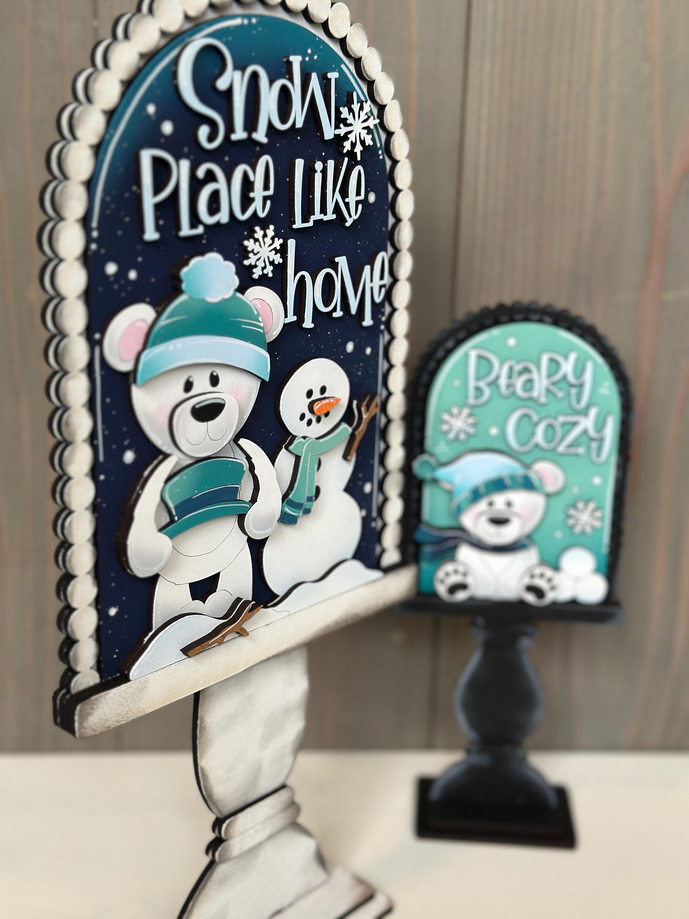 Bear Cute Winter Tall Arch Sign Interchangeable File SVG, TINY, INSERT ...