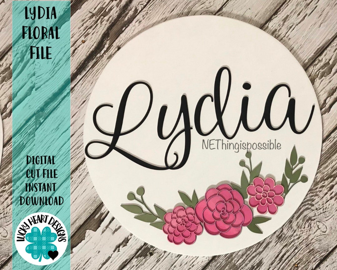 Lydia Floral File SVG, Glowforge Flower, Layered Flower ...