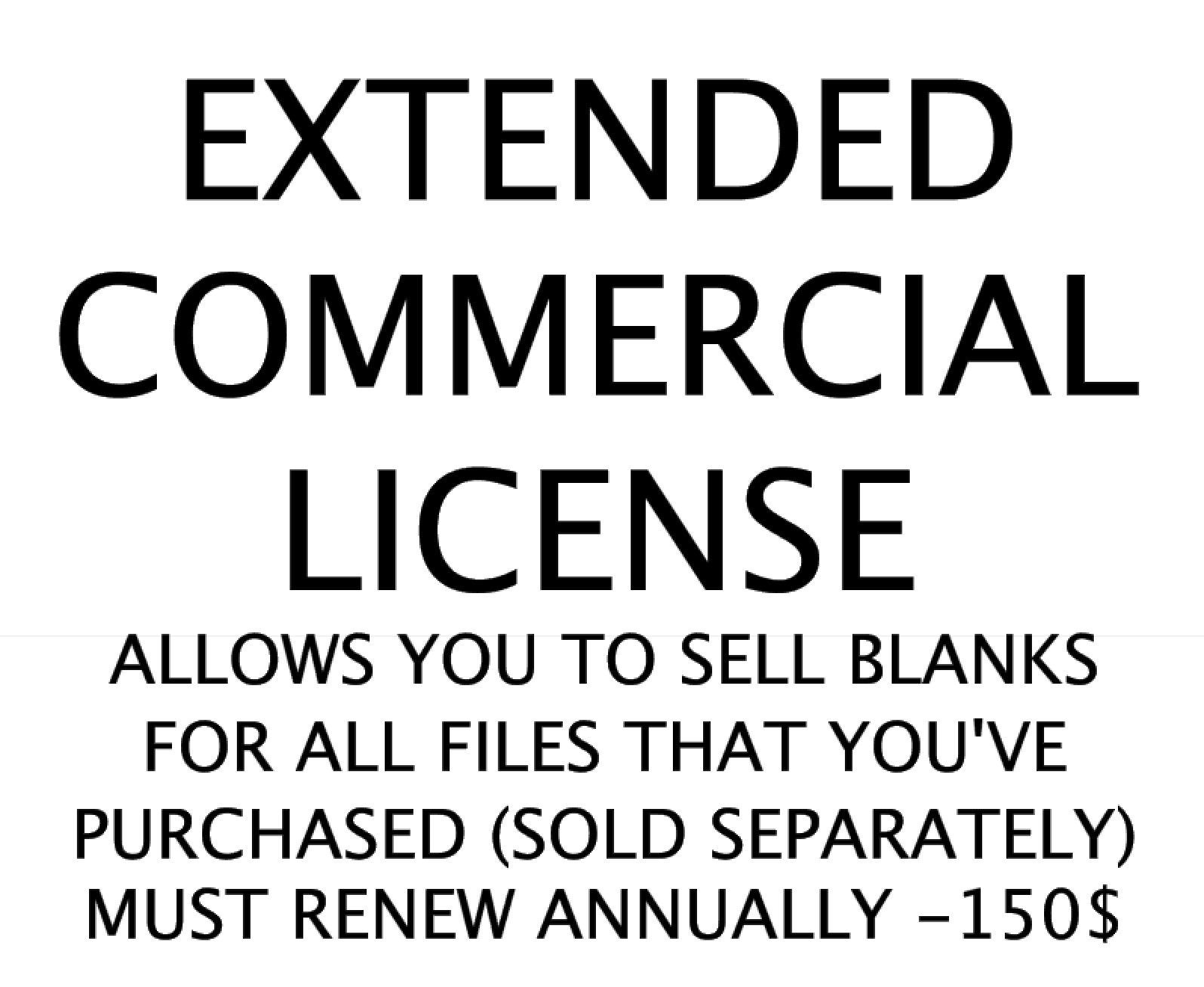 Extended License Unlimited Files and Items Must Renew Annually - Etsy