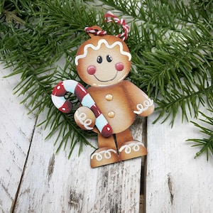 Gingerbread Cute Christmas Ornament File SVG, Craft, Kids, Santa, Candy ...