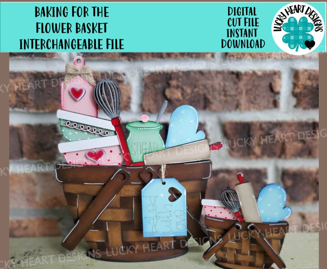 Baking for the Flower Basket Interchangeable File SVG, Kitchen, Recipe ...