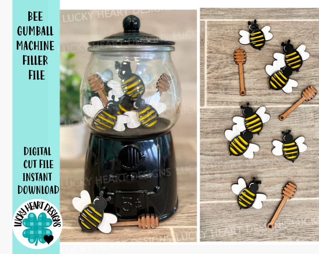 Bee Gumball Machine Filler File SVG, Glowforge Tiered Tray ...