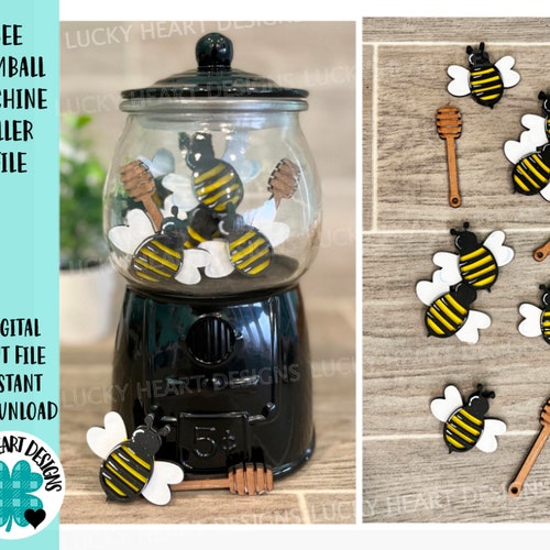 Spring Gumball Machine Filler File SVG Glowforge Butterfly - Etsy