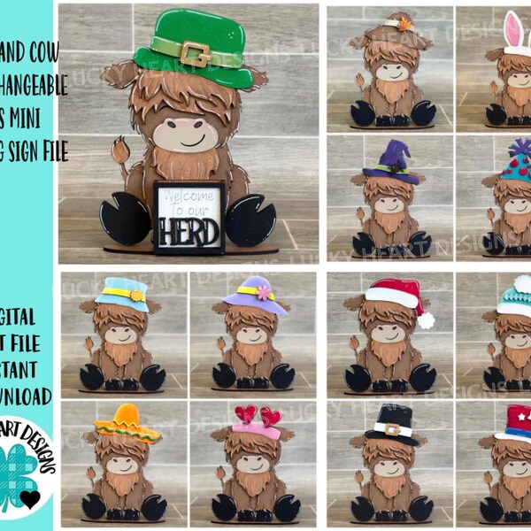Mini Highland Cow Svg - Etsy