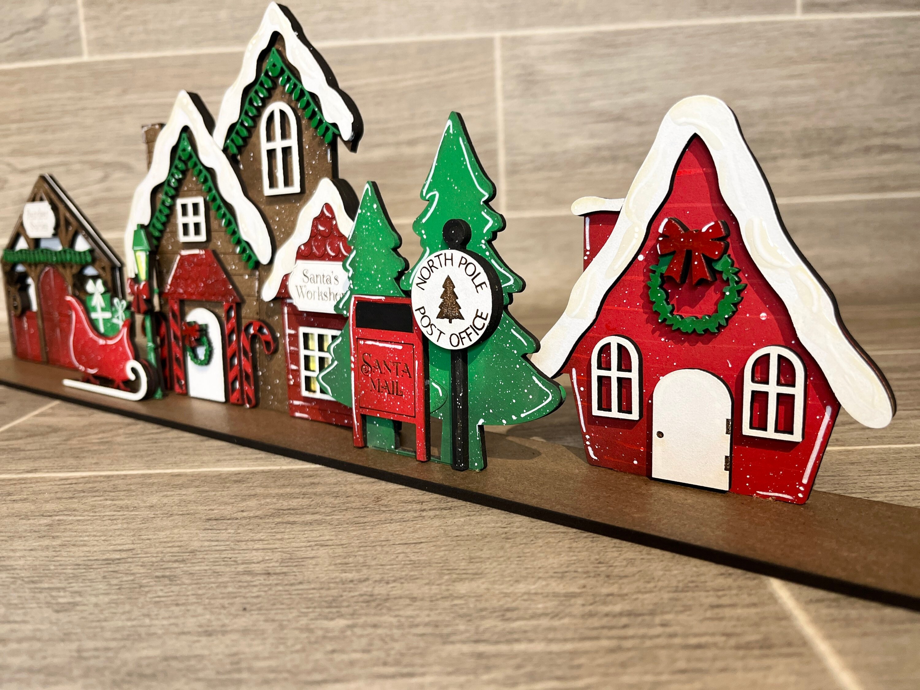 Standing Christmas Houses Santa's Village File SVG - Etsy