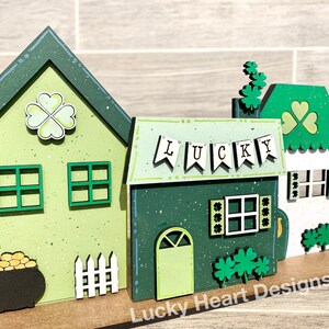 St. Patrick's Day Standing Houses File SVG, Glowforge ...