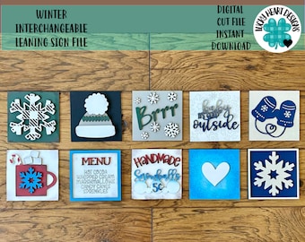 Fall Leaning Sign File SVG Tiered Tray Glowforge | Etsy