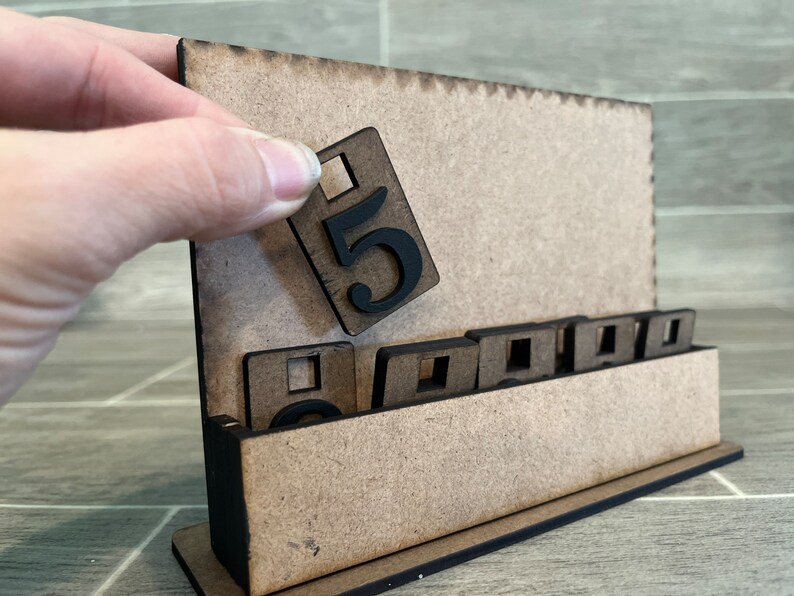 Countdown Shelf Sitter File SVG, Glowforge Interchangeable ...