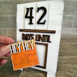 MINI Countdown Sandwich Board Interchangeable Leaning Sign File SVG ...