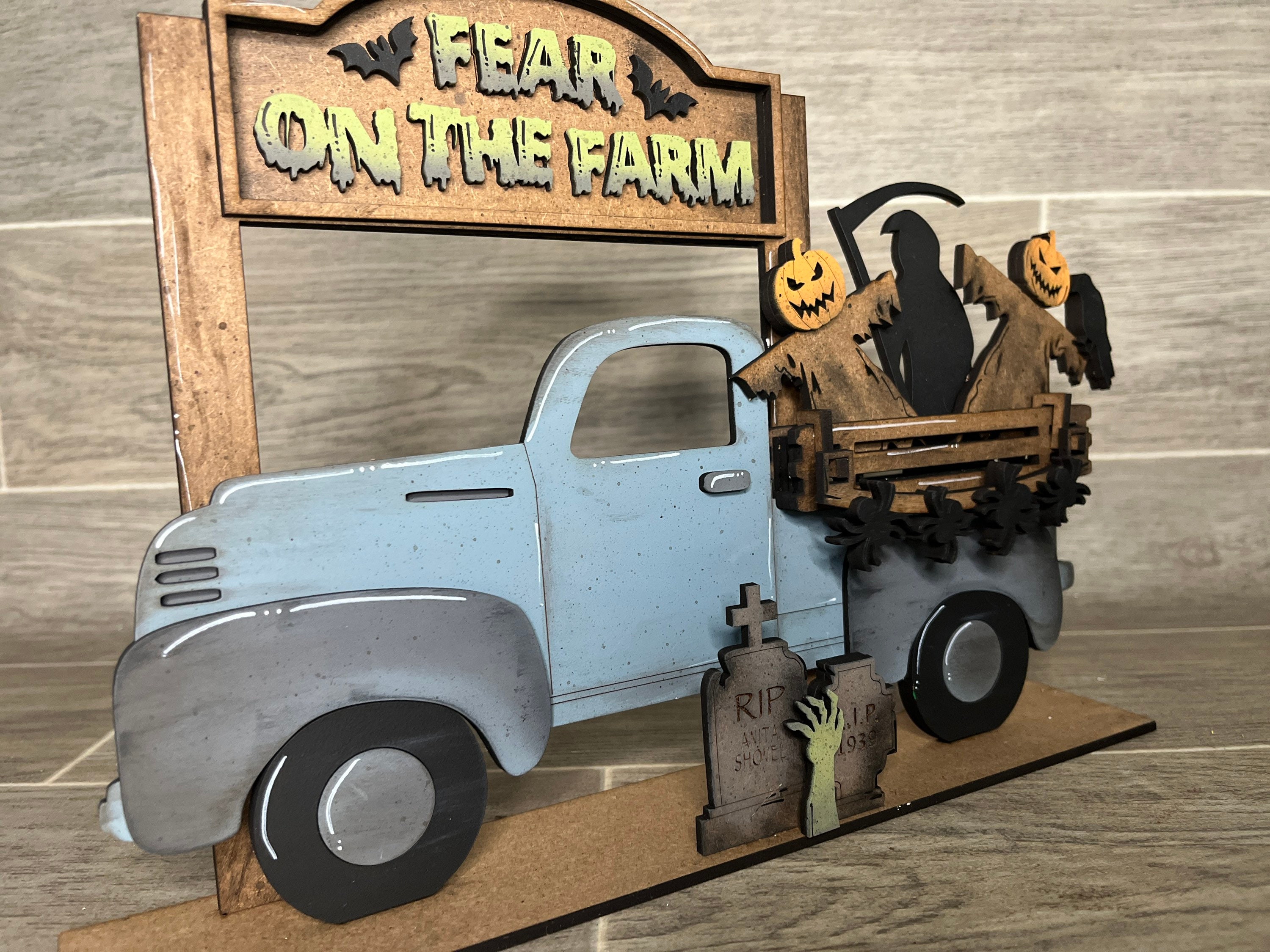 Scary Halloween Add on Interchangeable Farmhouse Truck File - Etsy
