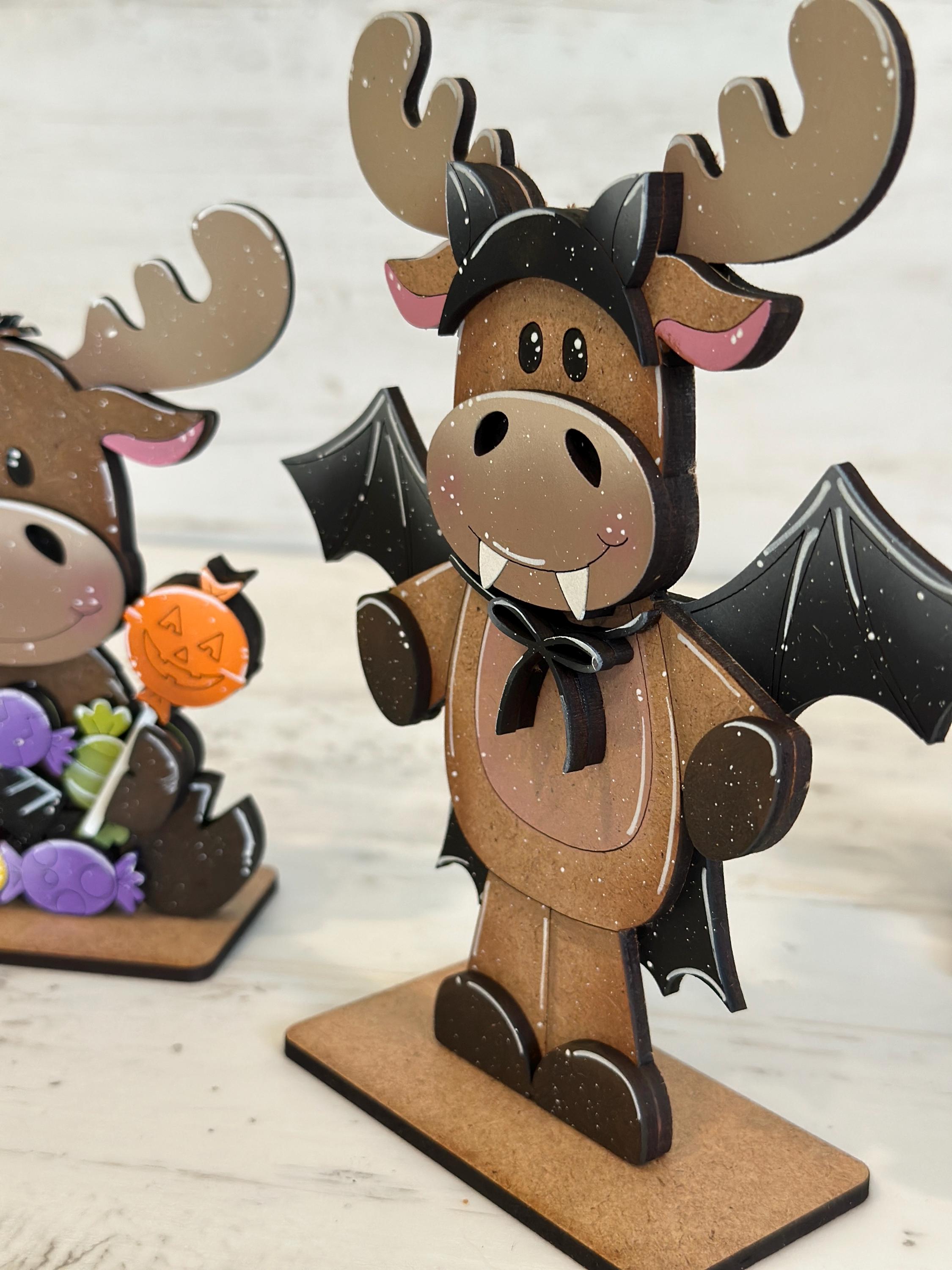 Halloween Moose Standing File SVG, Pumpkin, Witch, Jack-o-lantern, Farm ...