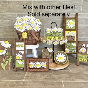 Welcome Daisy Door Hanger Sign File SVG, Spring Flower, Summer ...