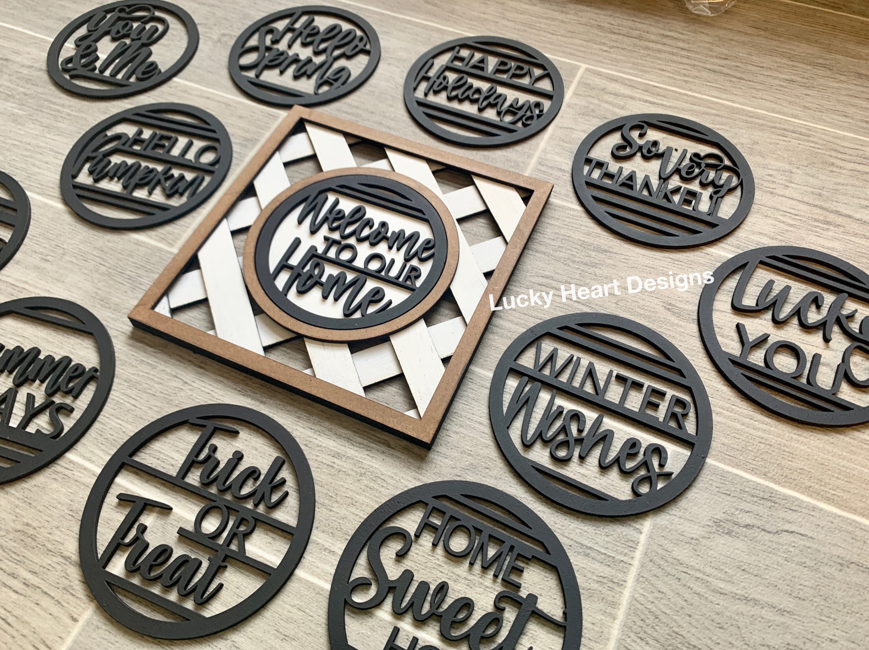 Interchangeable Modern Style File SVG, Glowforge Leaning Ladder ...