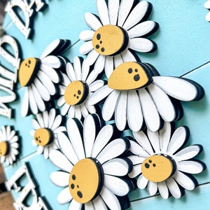Daisy Farm Door Hanger Sign File SVG, Spring Flower, Summer, Glowforge ...