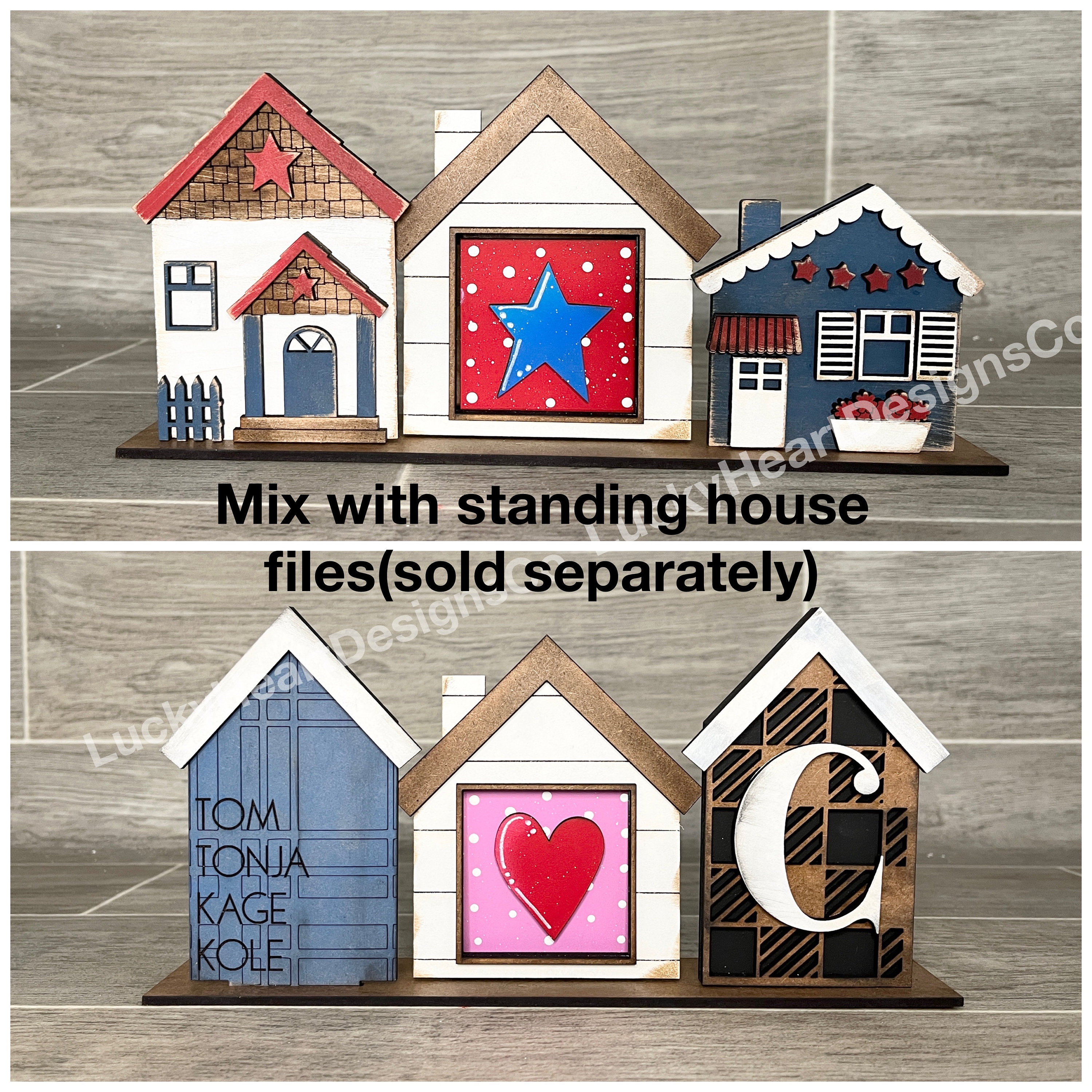 Mini Interchangeable Standing House File SVG Glowforge Home - Etsy