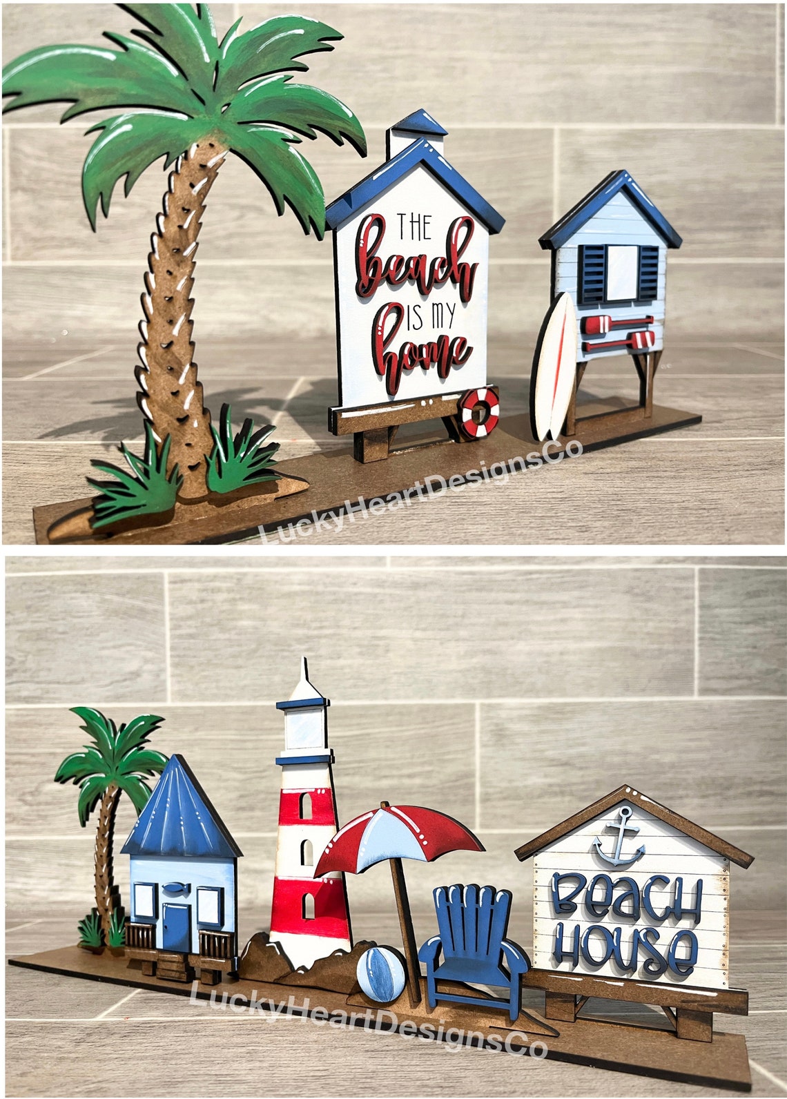 Summer Beach Standing Houses File SVG, Glowforge Lighthouse ...