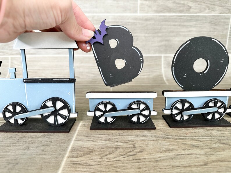 Alphabet Standing Train File SVG, Glowforge, Navidad, Guardería, Nombre ...