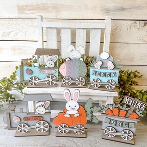 Easter Standing Train File SVG, Bunny, Carrots, Easter Egg, Tiered Tray ...