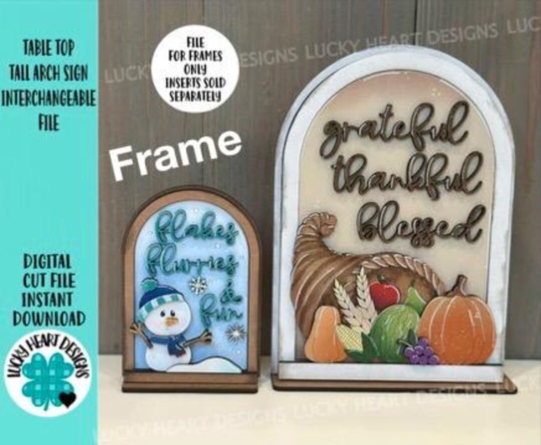 Table Top Tall Arch Sign Interchangeable File SVG, TINY, FRAME Only ...