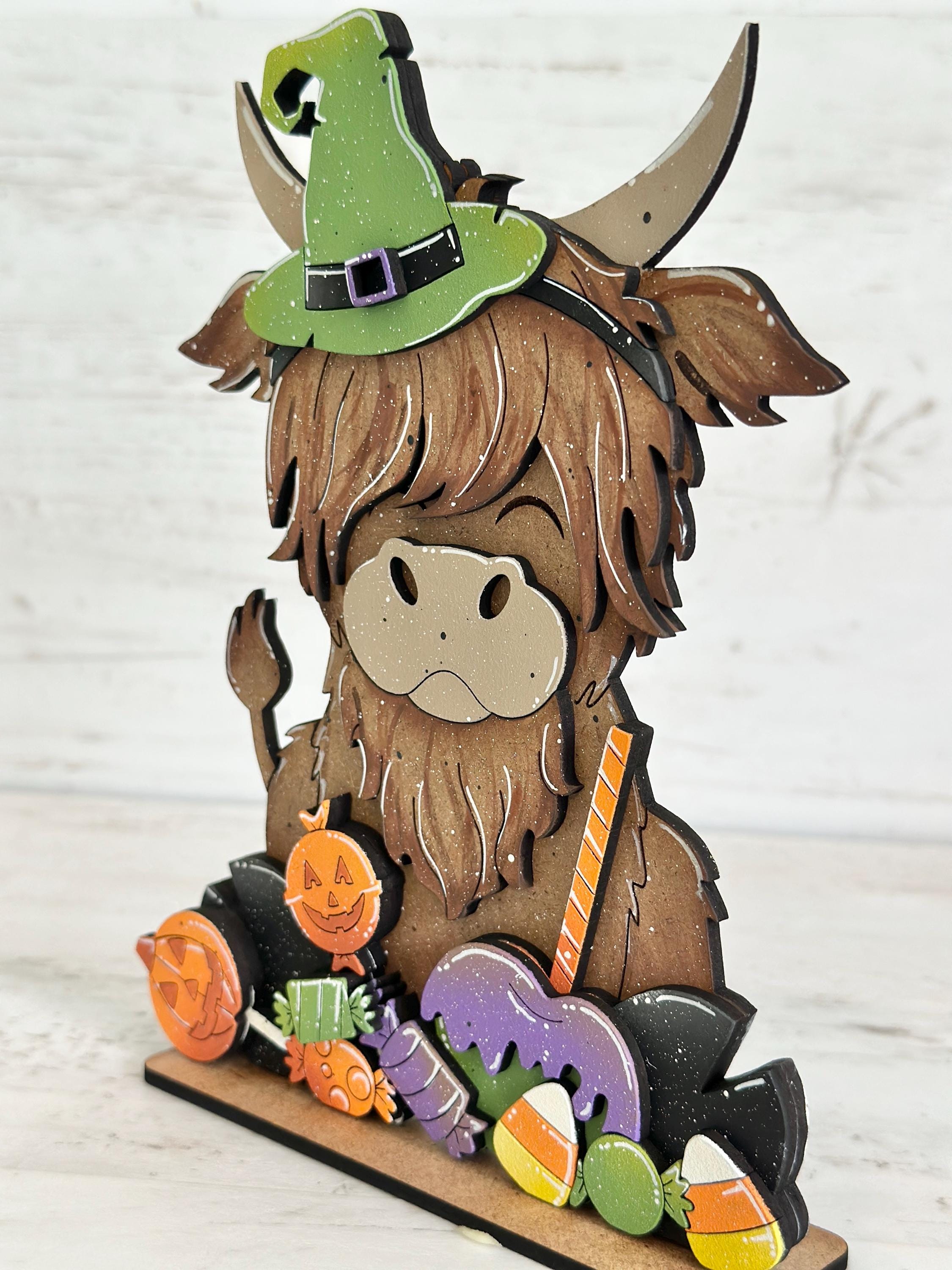 Halloween Highland Candy File SVG, Pumpkin, Witch, Jack-o-lantern, Farm ...